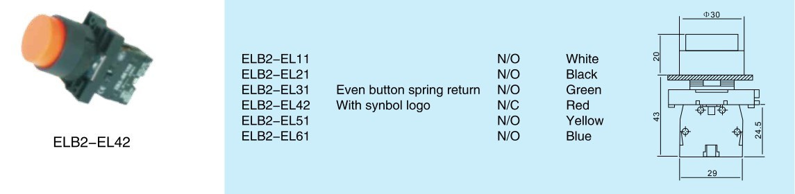 High Quality Pushbutton Switch (ELB2-EL42) - Pushbutton Switch, Switch ...