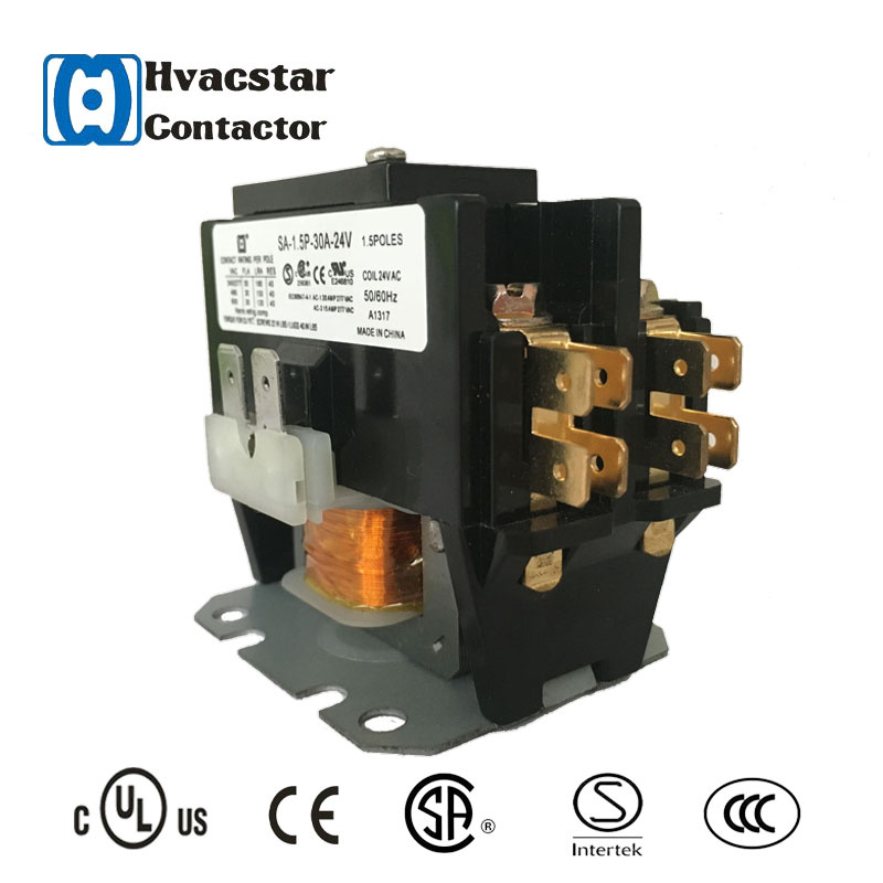 Magnetic Contactor1.5 Pole 30 AMPS 24V Contactors Single Phase AC ...