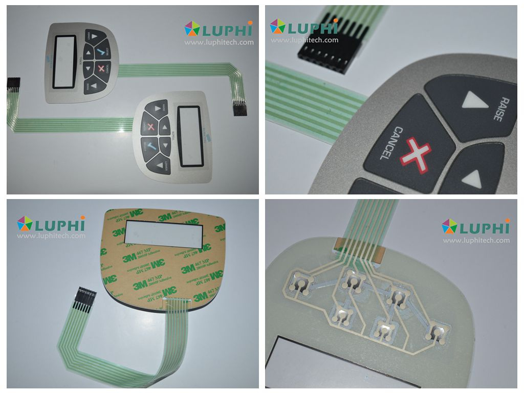 Membrane Switch Panel with Rim Embossed Buttons Transparent Window ...