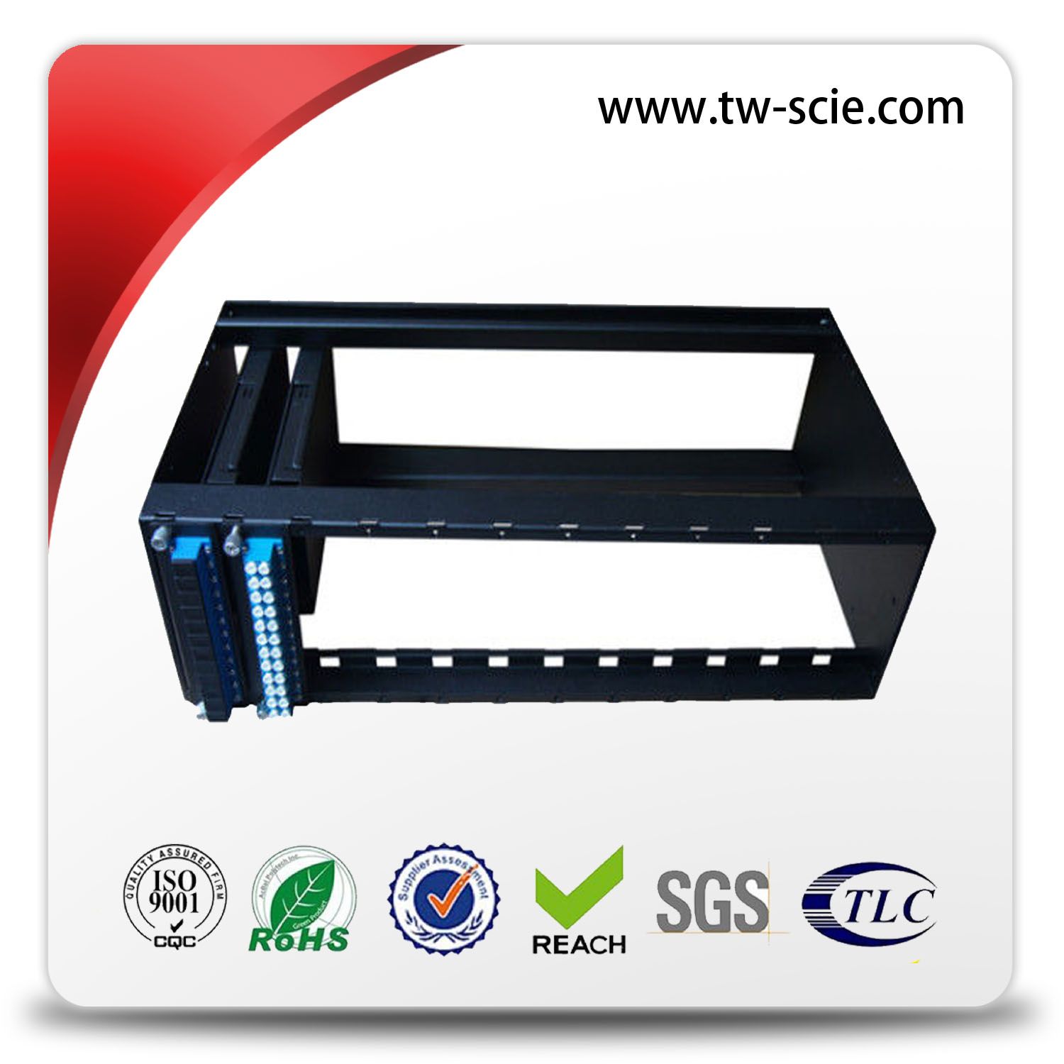 Rack Mounted MPO Patch Panel with 1u Fiber Optic Patch Panel with Cold Rolled Steel - Panel of ...