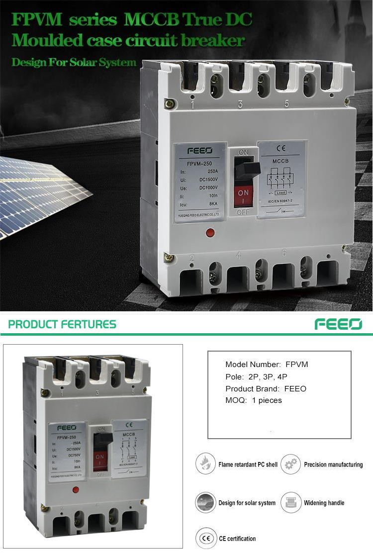 PV System 100A 4p 1000VDC Molded Case Circuit Breaker - Molded Case ...