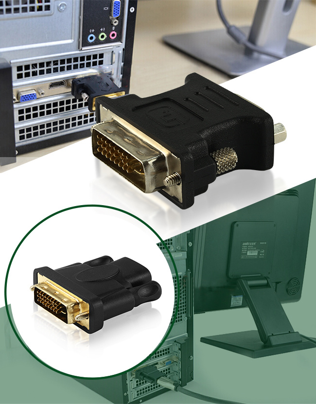 Portable Female to VGA Power Male Converter DVI Adapter - Adaptor,DVI ...