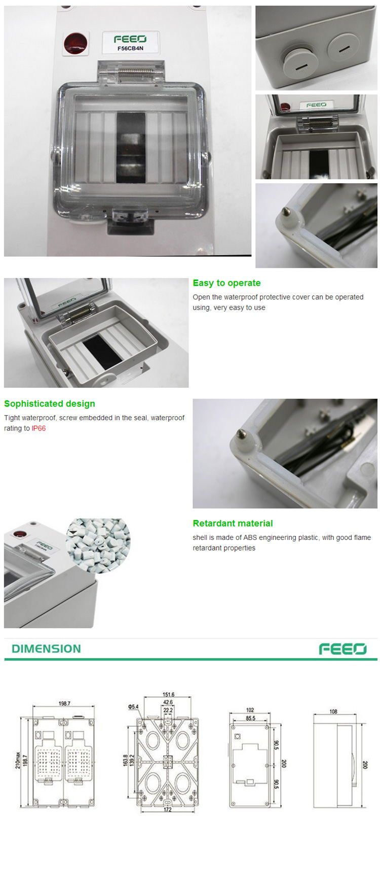 Plastic Junction Box Solar 8 Way MCB Waterproof Enclosure - Solar ...