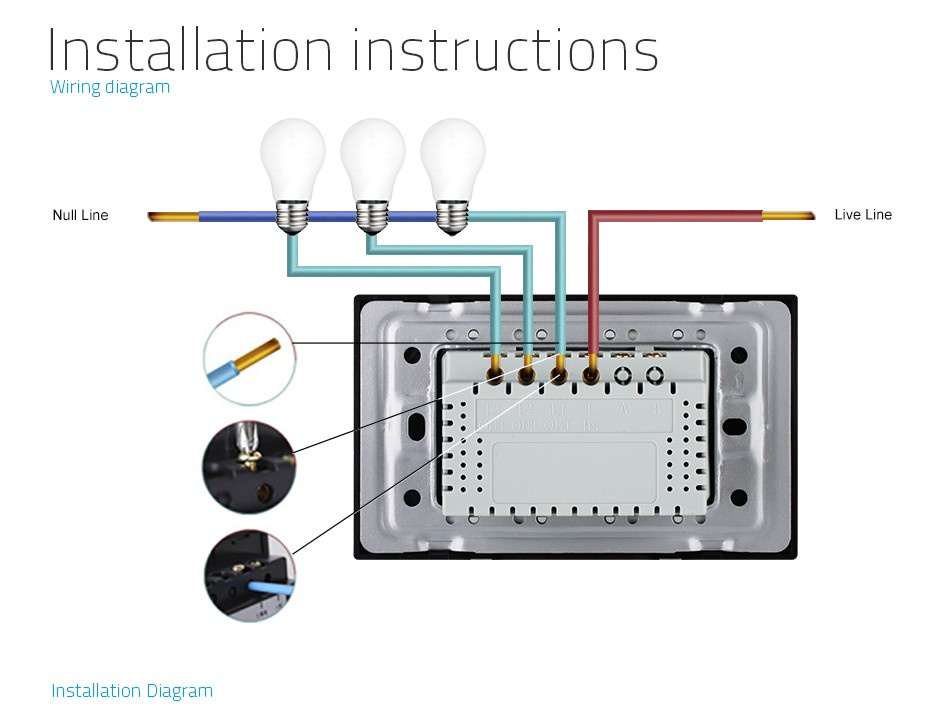 Livolo Three Gang Sensor Wall Smart Touch Dimmer Switch (VL-C303D-81/82 ...