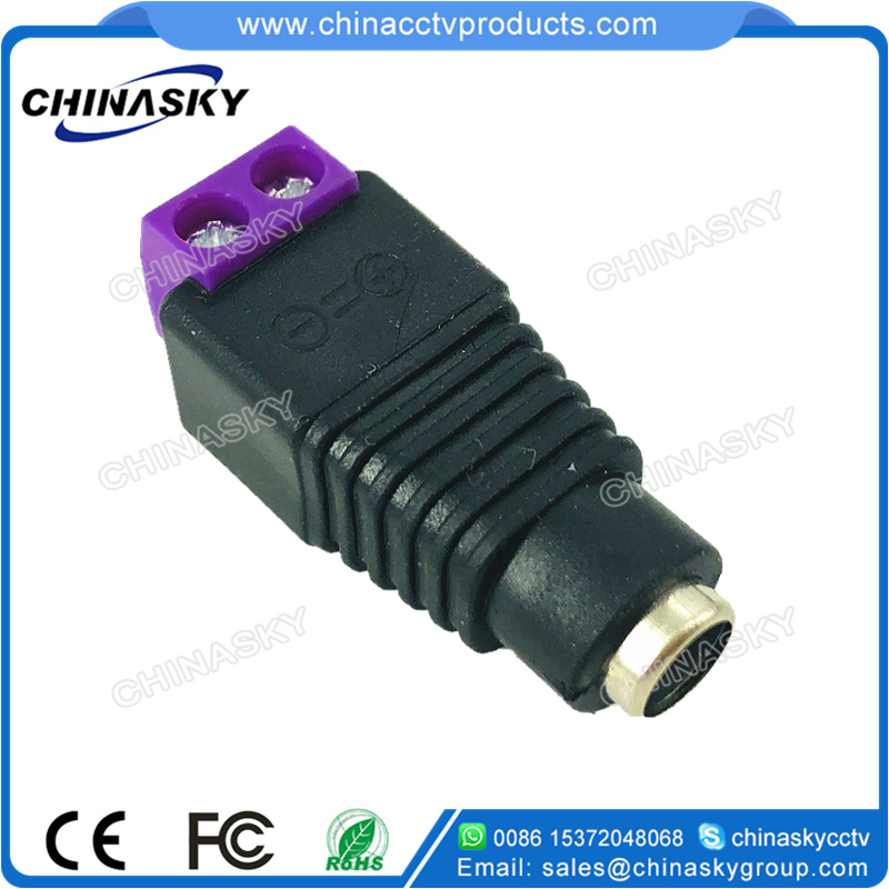 2.1*5.5mm Female CCTV DC Power Connector with Purple Screw Terminal ...