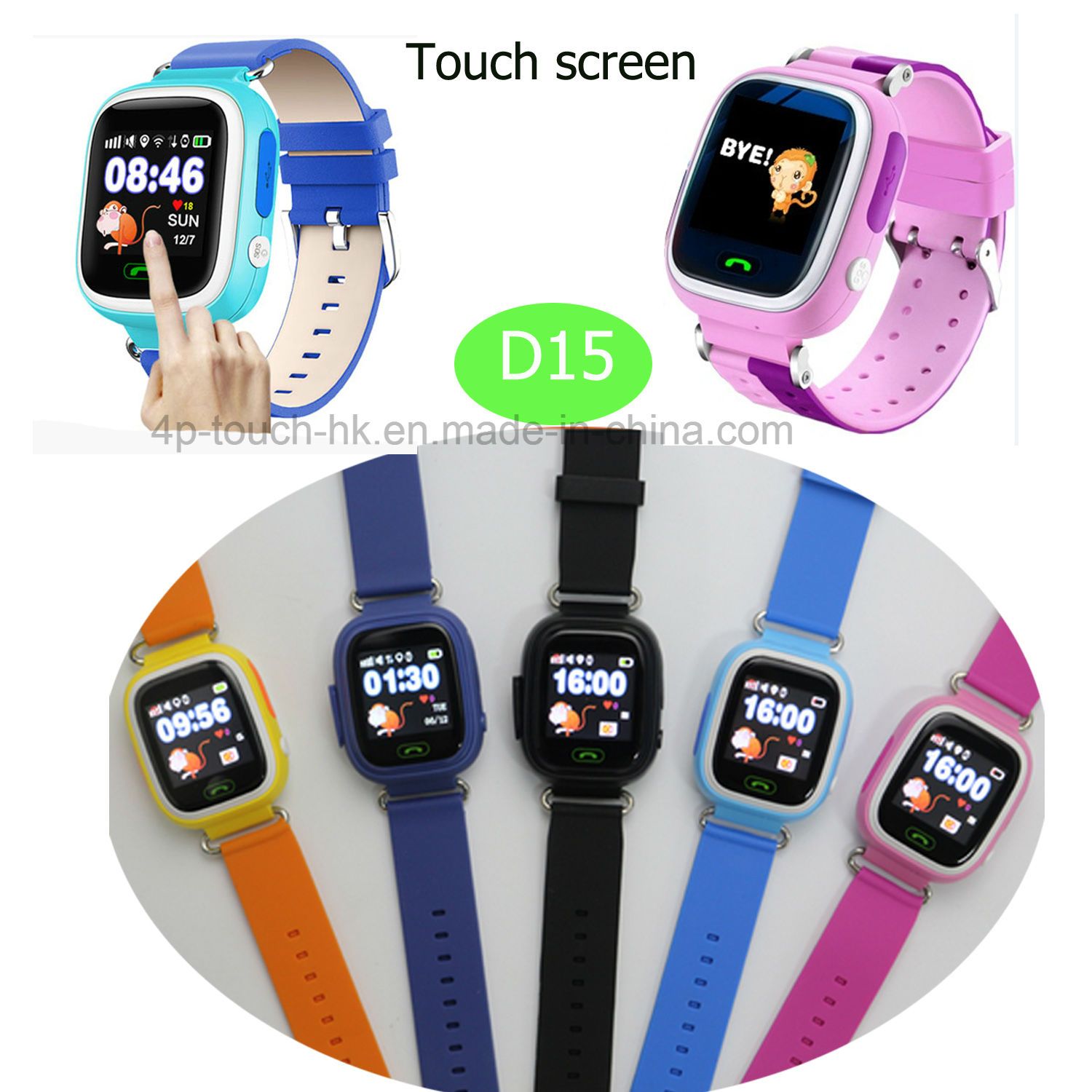Child/Kids Gift Portable GPS Watch Tracker with Pedometer D15 - GPS ...