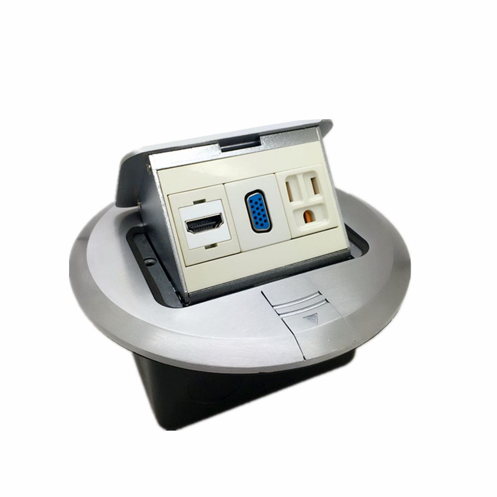 Aluminum Alloy Circular Conference Room Computer Socket - USB, Room Computer Socket, China ...