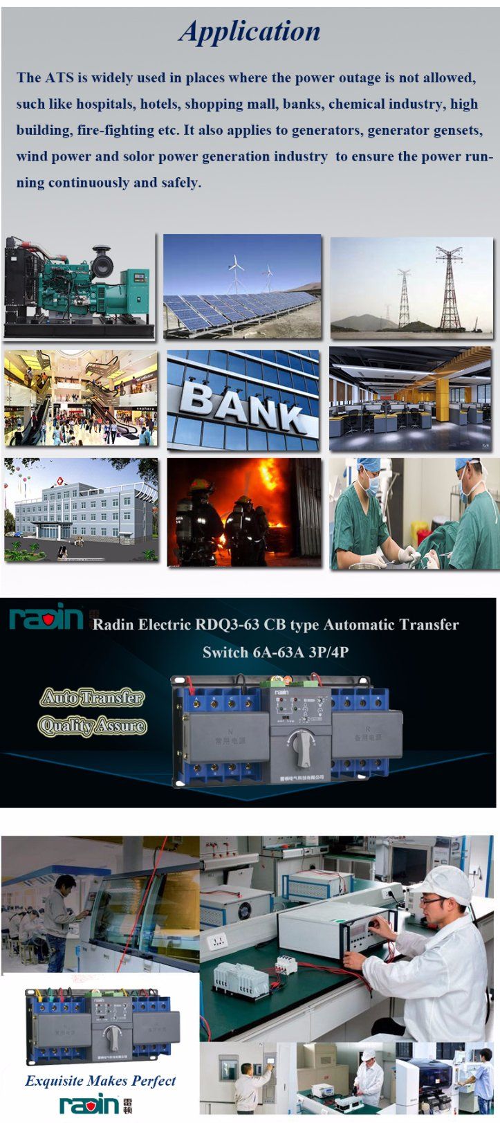 MCCB Type Automatic Transfer/ Change Over Switch Generator Switch ATS ...