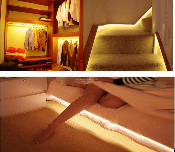 Human Infrared Sensor LED Bed Light Wardrobe Light Strip Kit - LED ...