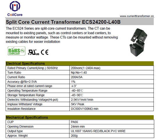 Factory Class 1.0 Split Core CT Low Voltage High Current Transformer ...