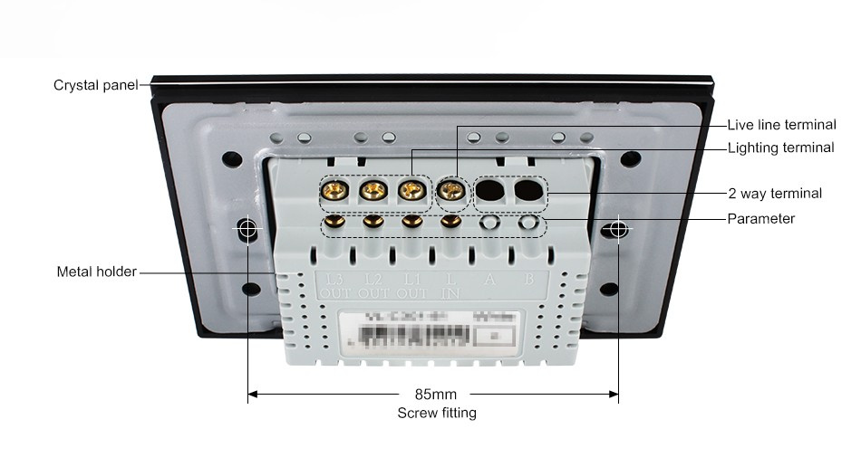 Livolo Three Gang Sensor Wall Smart Touch Dimmer Switch (VL-C303D-81/82 ...