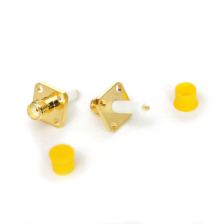 4 Holes Flange Mount Female SMA Connector with 20mm Insulator and 3mm ...