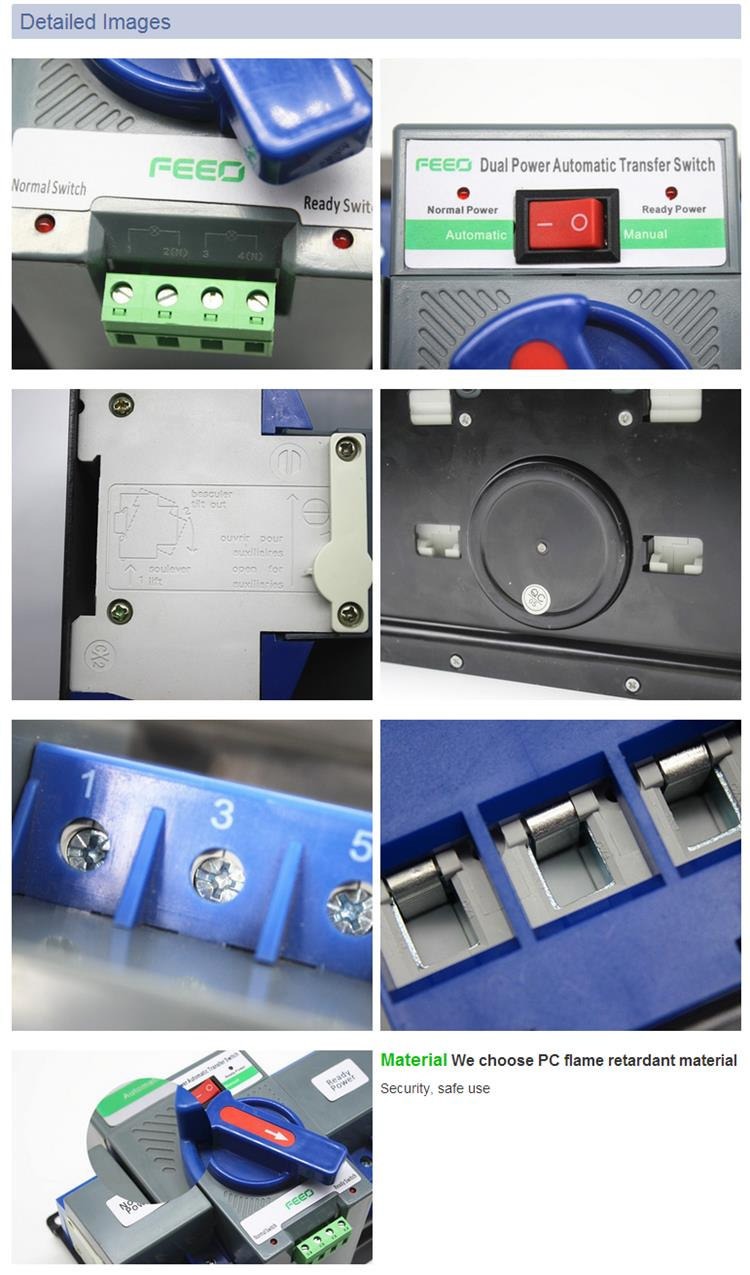 230/400V 63A 2p 3p 4p Dual Power Automatic Transfer Switch - Automatic ...