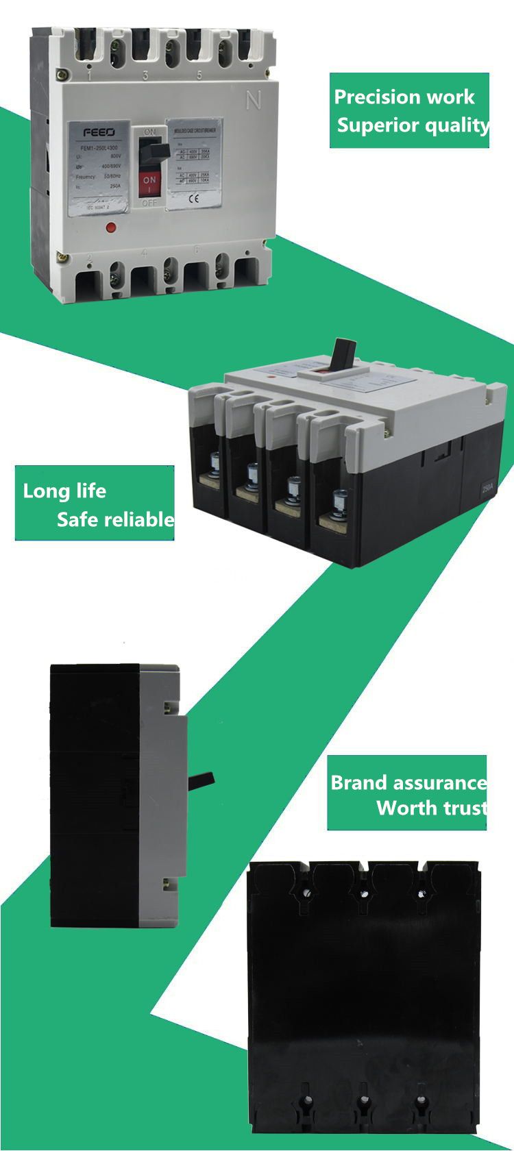 3 Pole 63A Moulded Case Circuit Breaker MCCB - 3 Pole MCCB, MCCB 3p, 3p 63A MCCB Manufacturers