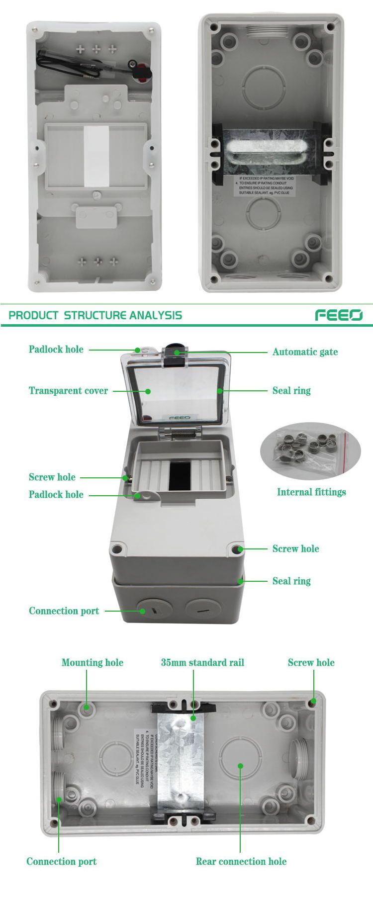 Plastic Junction Box Solar 8 Way MCB Waterproof Enclosure - Solar ...