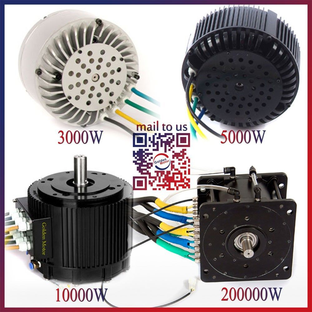 48V/72V HPM10KW Air Cooling Brushless Electric Motor for Electric Cars ...