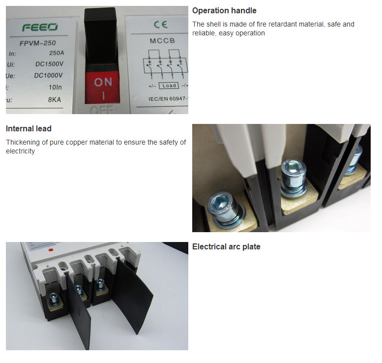 Solar System 750VDC 600VDC 100A 400A 225A 3 Phase MCCB - 3 Phase MCCB ...