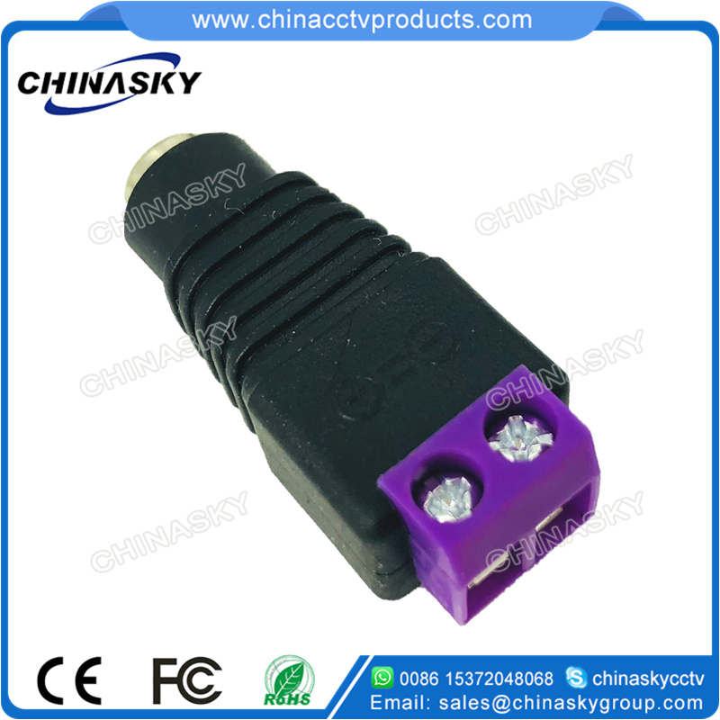 2.1*5.5mm Female CCTV DC Power Connector with Purple Screw Terminal ...
