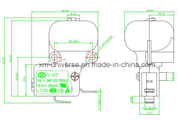 V-16 Fall Protective Switch for Electric Heater - Tip Over Switch ...