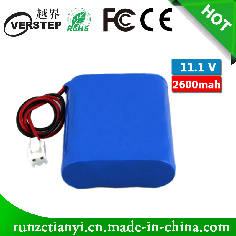 OEM Rechargeable 18650 2600mAh 11.1V Li-ion/Lithium Ion 18650 Battery Pack - Lithium Battery, Li ...