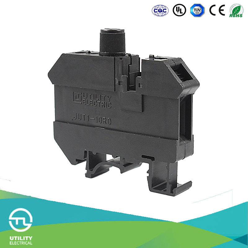 Fuse Type Terminal Block Jut1-10rd Dinrail Mounted Wiring Connector ...