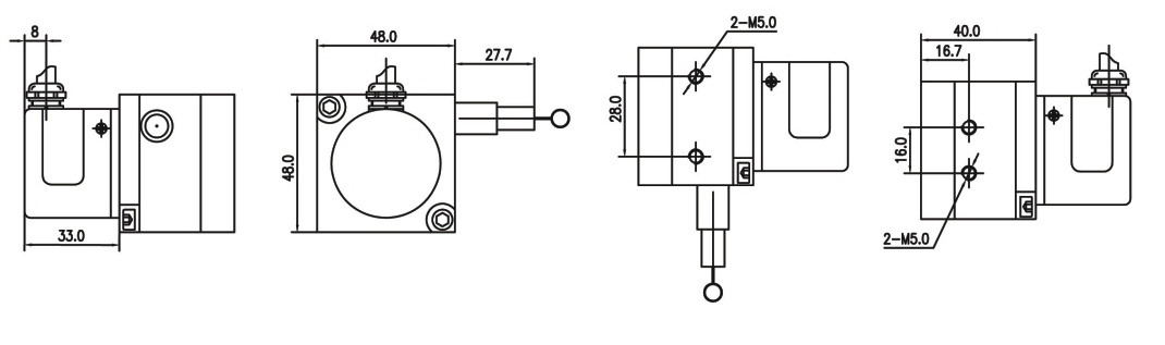 0-10V Analog 1000mm Linear Position String Encoders Rotary Encoder ...
