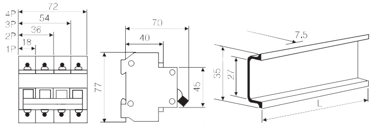 Dz47-63/C45 Air Circuit Breaker- Miniature Circuit Breaker-MCB - Dz47 ...